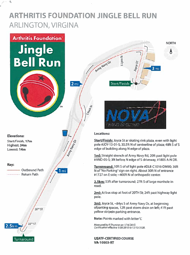 TRAFFIC ALERT: 2017 Jingle Bell 5K Run/Walk for Arthritis – Official ...