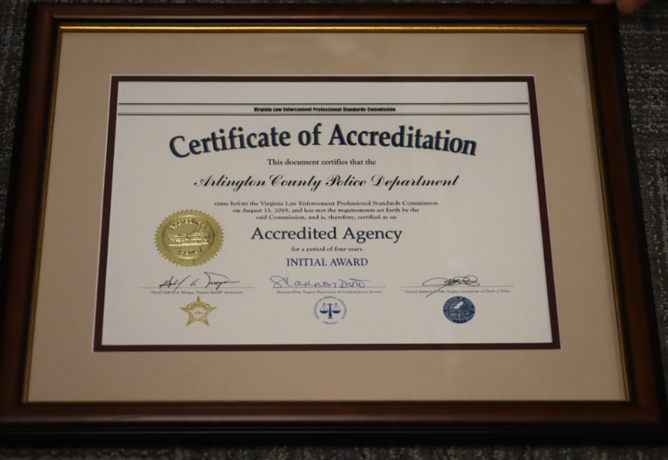 Police Department Earns Initial Accreditation from Virginia Law Enfor ...